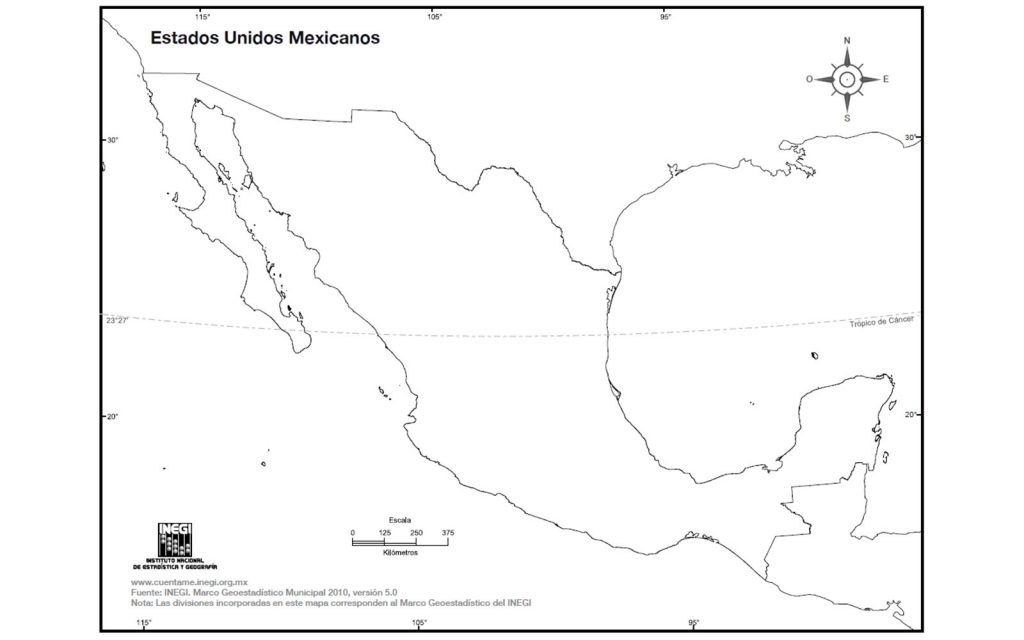 Mapa De Los Estados De México Para Imprimir Mapa De México Con