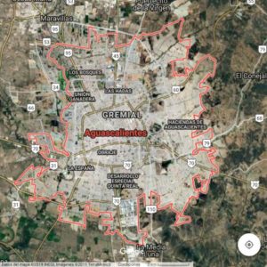 Mapa De Aguascalientes Satelital Y Con Nombres México Desconocido